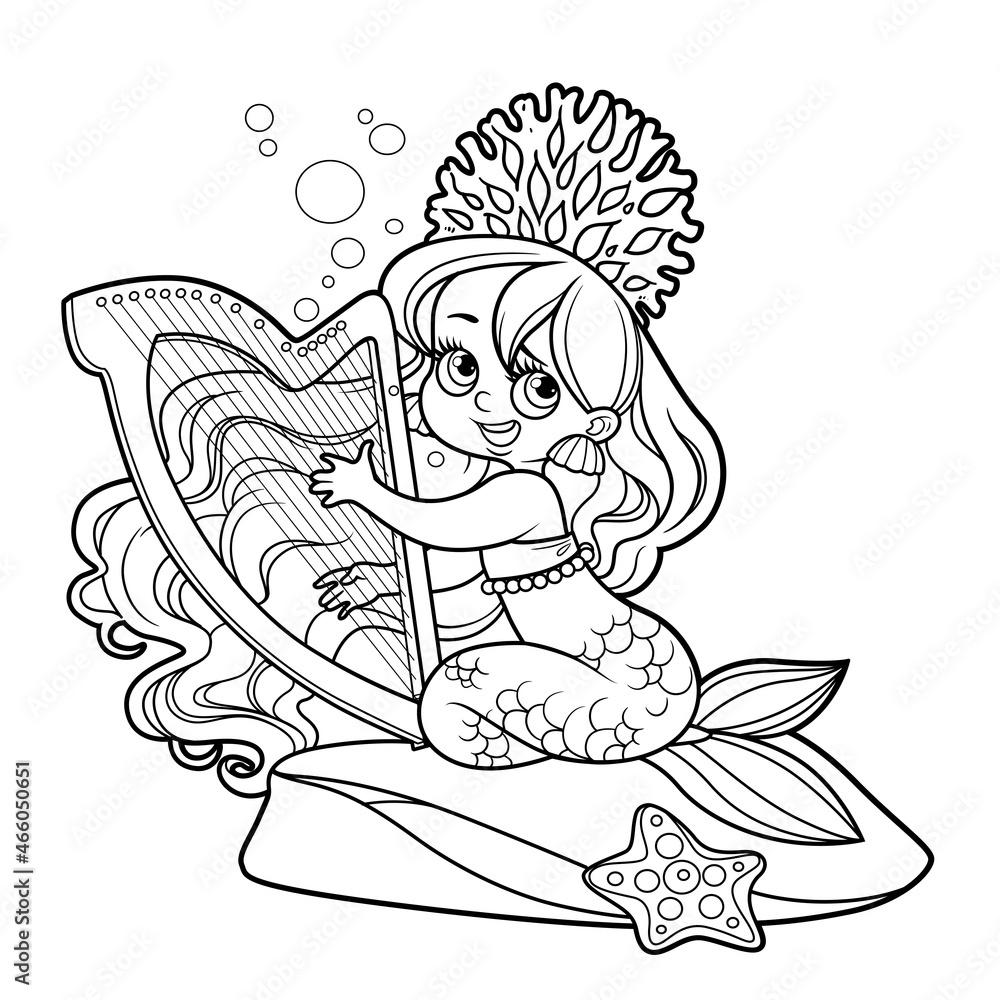 Harp Coloring Page