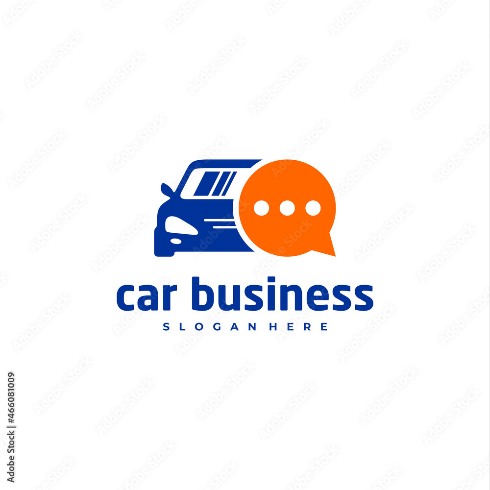 Car chat logo vector template, Creative car logo design concepts Stock ...