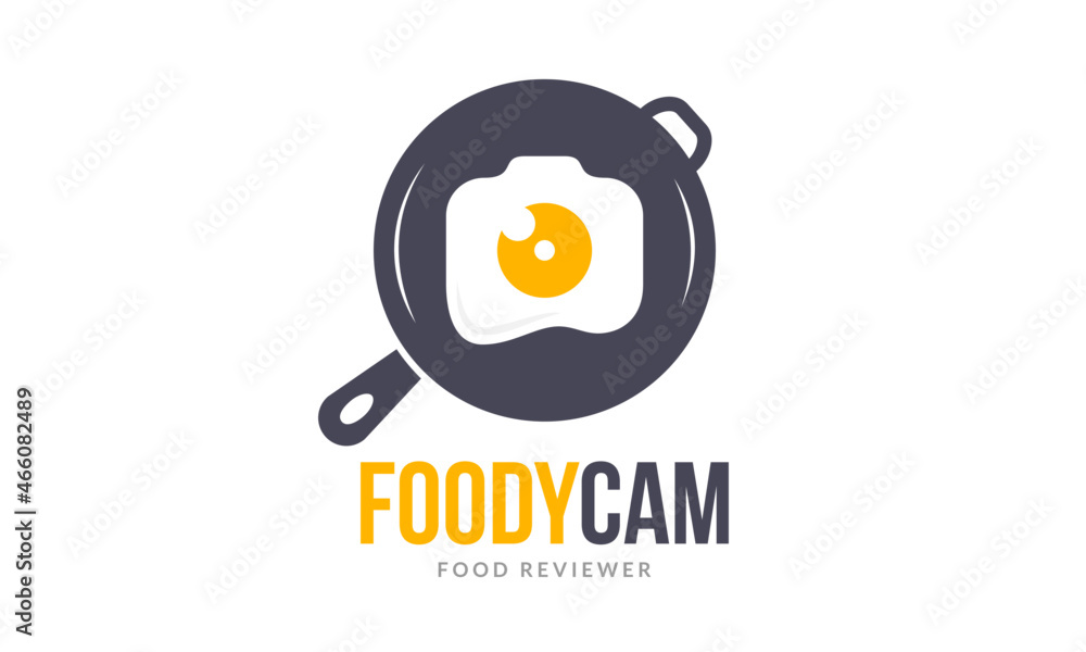 Food Reviewer Food Blogger Camera - Food Show Logo Design Vector Icon ...