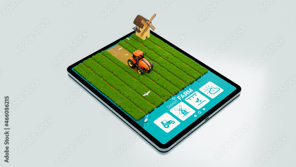 Futuristic agriculture concept, Smart farming with IoT, IoT in ...