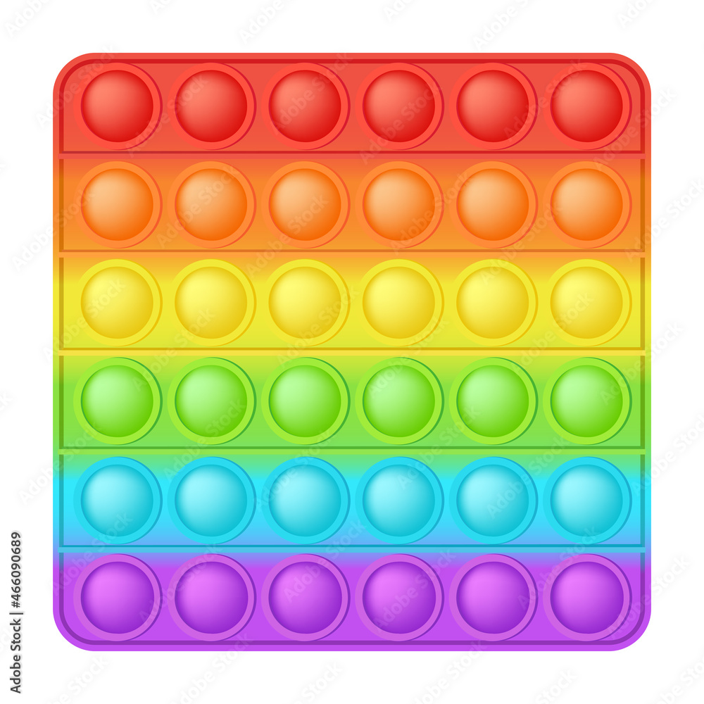 Vecteur Stock Popit figure square as a fashionable silicon toy for ...