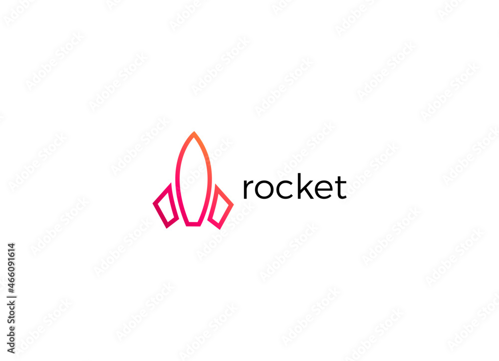 rocket advance technology launching vector logo design Stock Vector ...