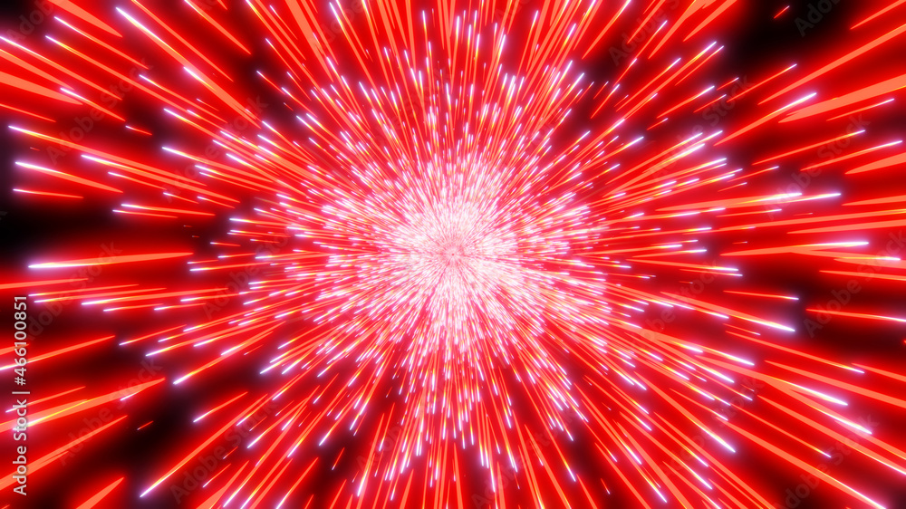Abstract background neon glow red colors, cosmic speed concept, dynamic ...