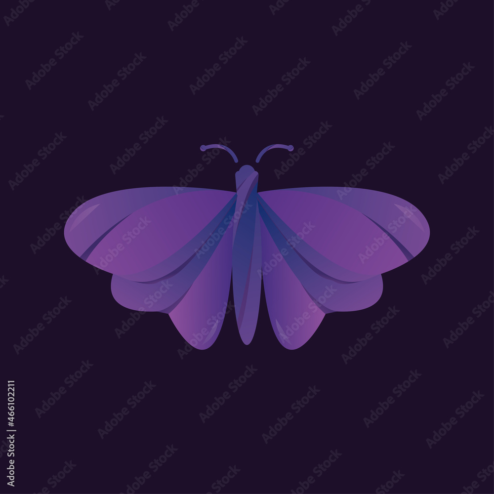 Beautiful purple butterfly logo, perfect for team or personal logos ...