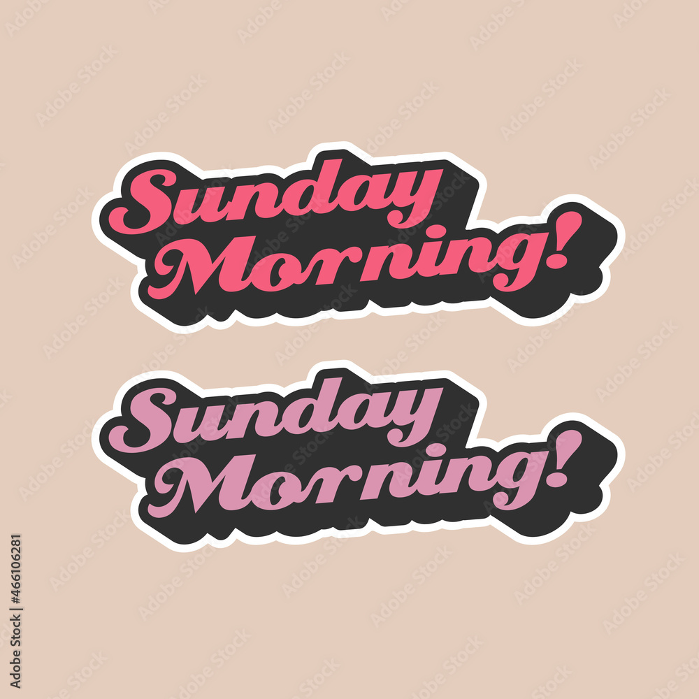 sunday morning svg quote for tshirt vector image Stock Vector | Adobe Stock