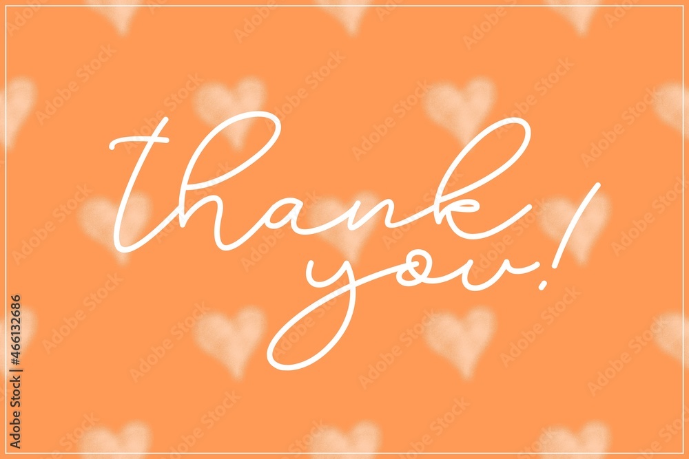 Thank You Card. Hand Written Lettering for Title, Heading, Photo ...