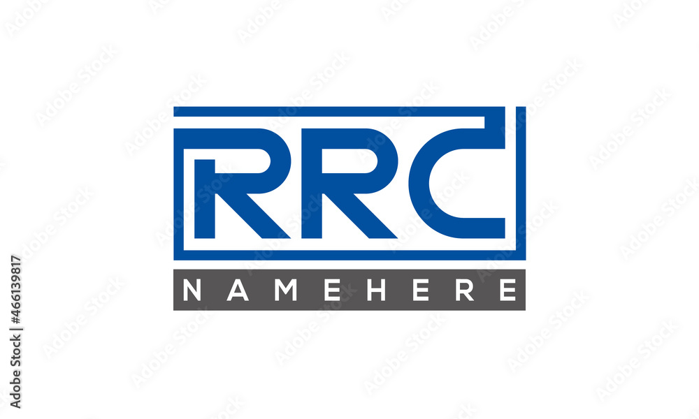 RRC Letters Logo With Rectangle Logo Vector Stock Vector | Adobe Stock