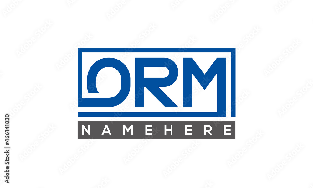 ORM Letters Logo With Rectangle Logo Vector Stock Vector | Adobe Stock