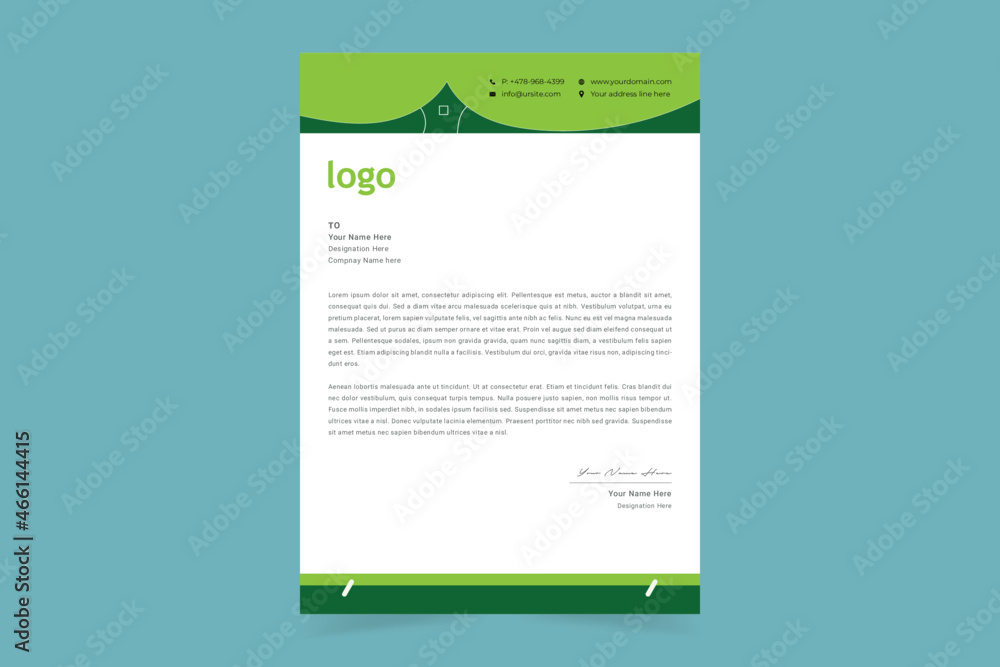 Real estate letterhead template. Creative Clean business style print ...