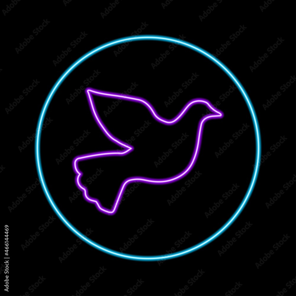 Pigeon neon sign, modern glowing banner design, colorful modern design ...