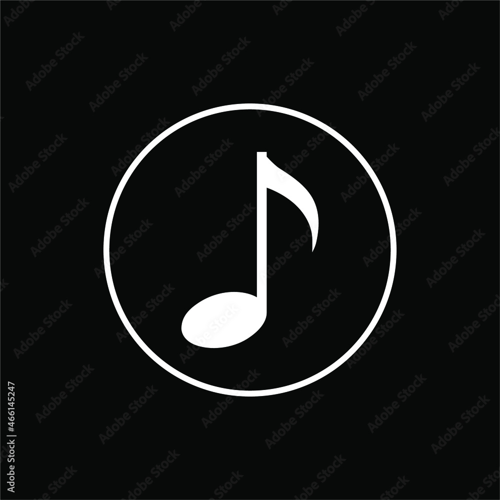 Music Notation Illustration for Icon, Symbol, Logo or Graphic Design ...