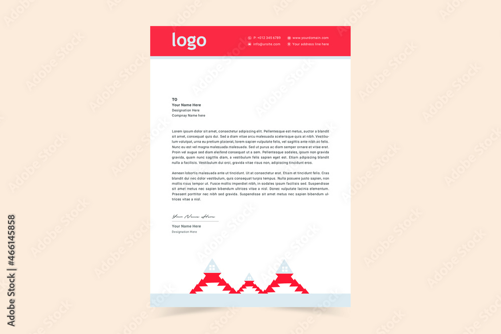 Real estate letterhead design. Professional business letterhead design ...