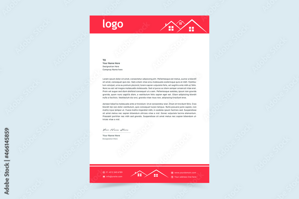 Real estate letterhead design. Professional business letterhead design ...