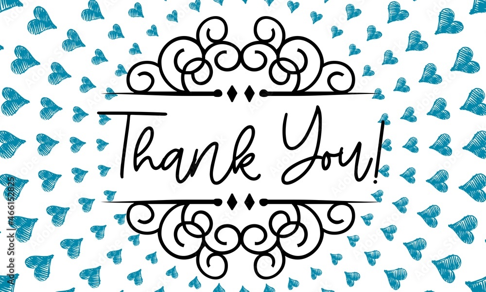 Thank You Card. Hand Written Lettering for Title, Heading, Photo ...