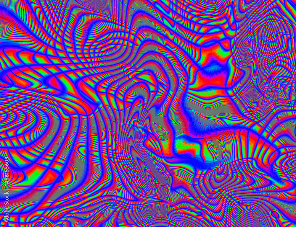 Psychedelic Rainbow Background LSD Colorful Wallpaper. Abstract ...