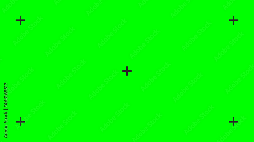 Ultra HD 4K green screen layout. Template for video keying with markers ...