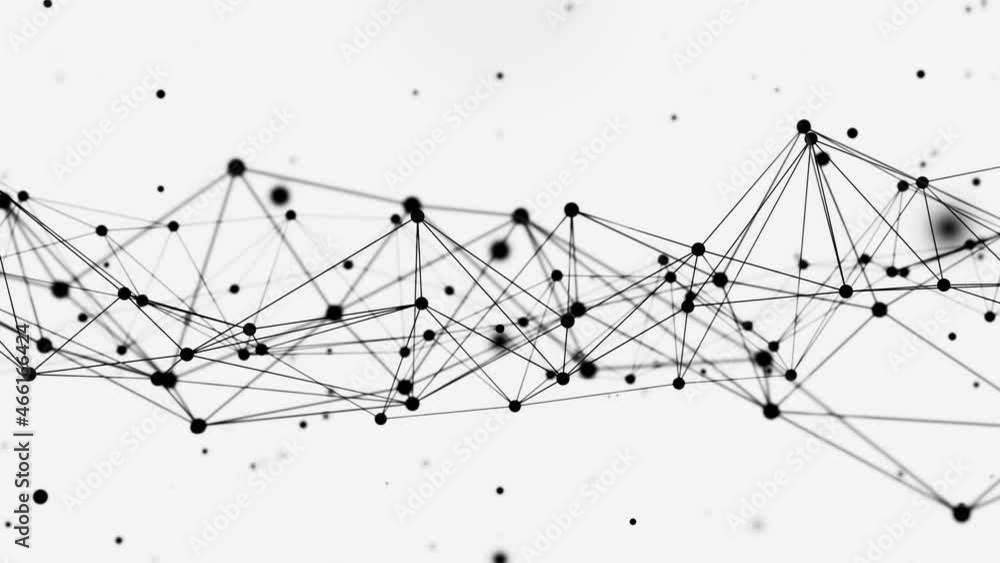 Stockvideon Realistic looping abstract 3D animation of the moving black ...