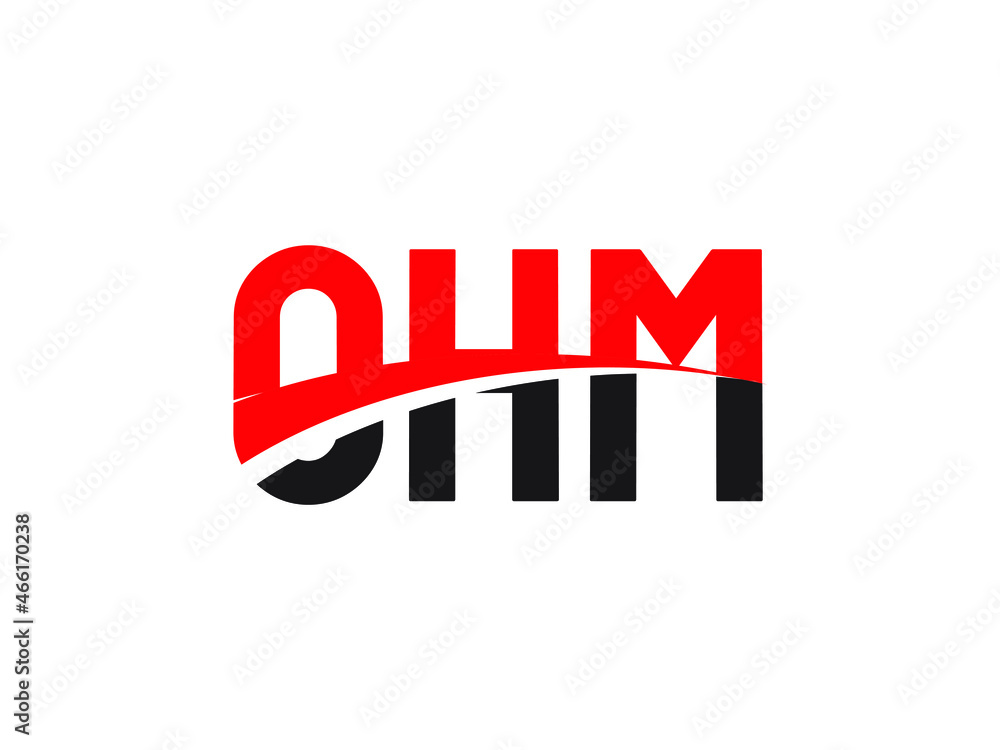 OHM Letter Initial Logo Design Vector Illustration Stock Vector | Adobe ...