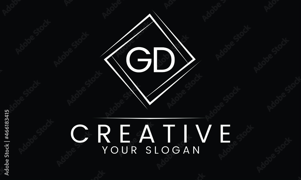 GD Logo Letter design template, Letter gd logo design, Alphabet letters ...
