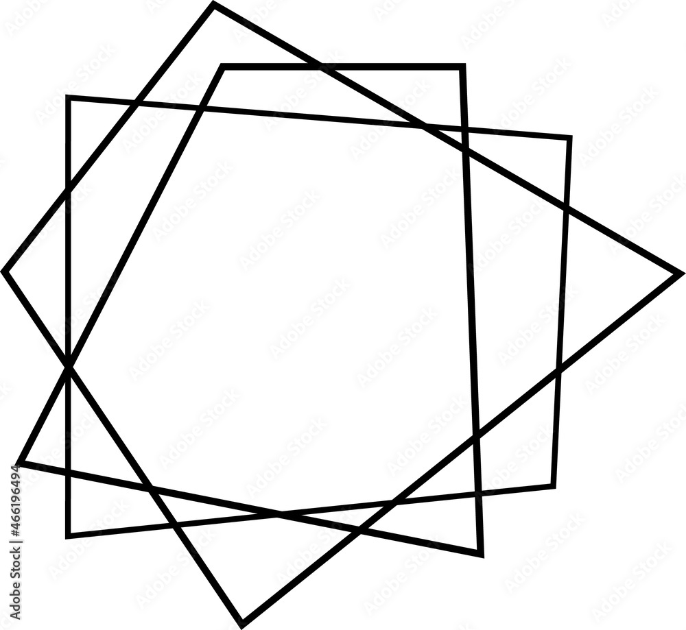 Abstract square frame clipart. Vector line outline. Vector illustration ...