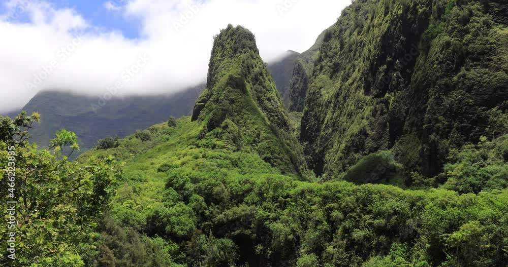Right to left motion pan of the Lao Needle which is a famous landmark ...