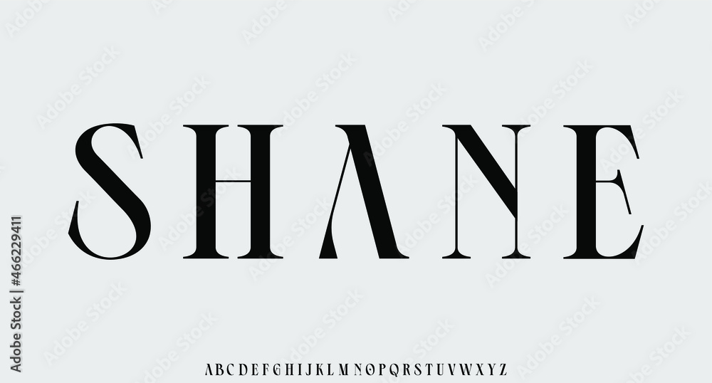 Shane. the luxury and elegant font glamour style Stock Vector | Adobe Stock