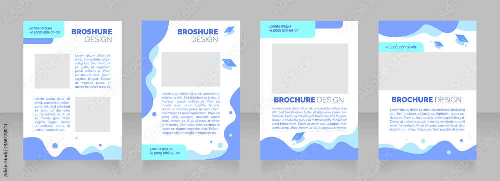 Researcher program blank brochure layout design. Postgraduate study ...
