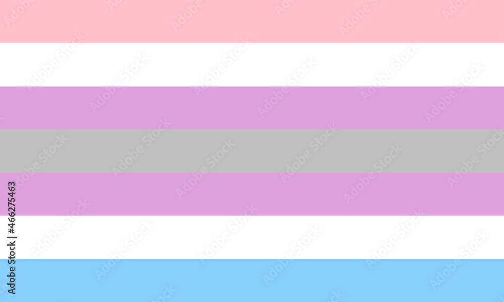 Top view of flag of Intergender, no flagpole. Plane design, layout ...