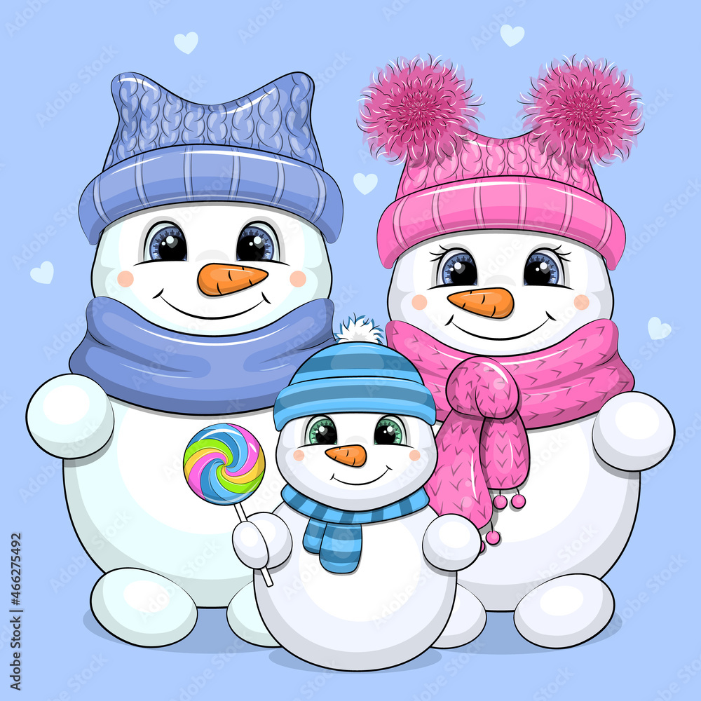 Snowman Family Clip Art