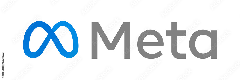 Meta logo. Meta, Facebook rebrand concept. Meta icon in blue color ...