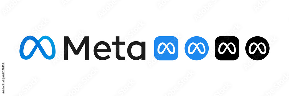 Meta logo. Meta, Facebook rebrand concept. Meta icon in blue color ...