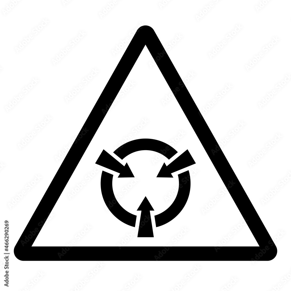 Electrostatic Sensitive Device (ESD) Symbol Sign, Vector Illustration ...