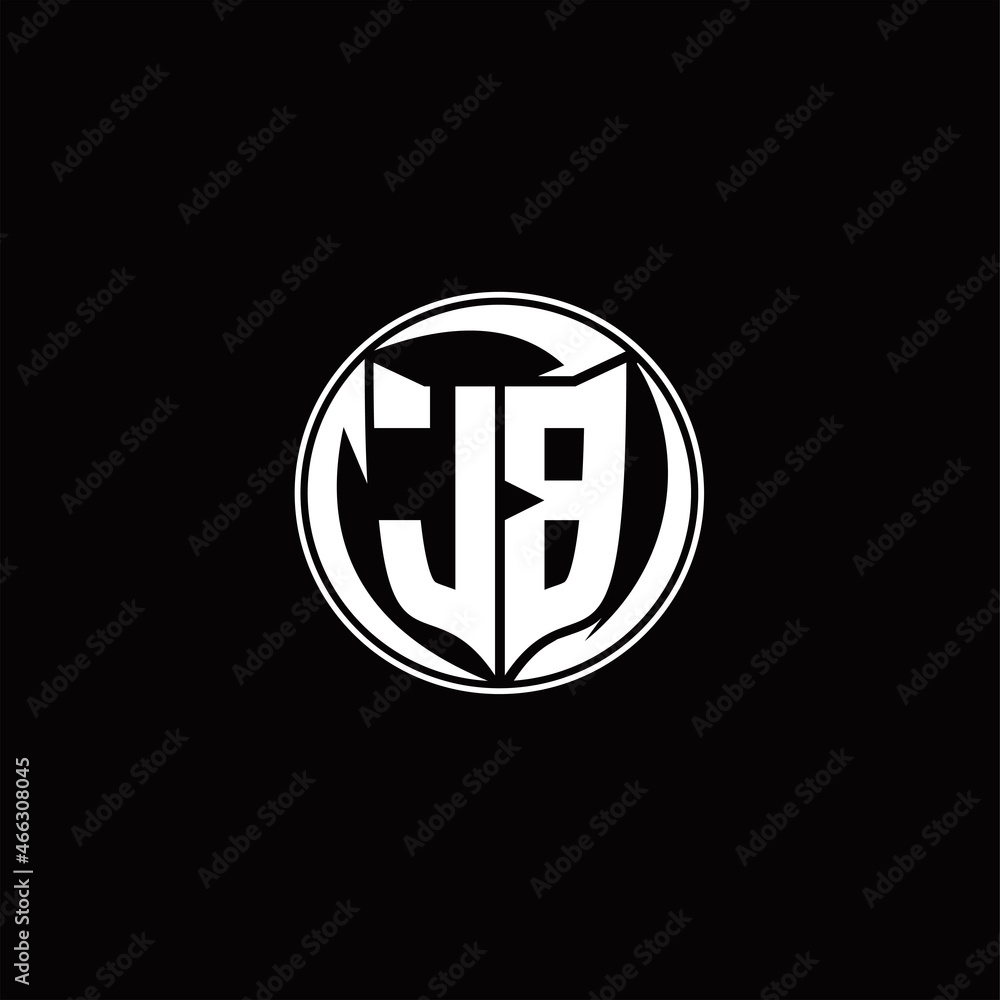 JB Logo monogram shield shape with three point sharp rounded design ...