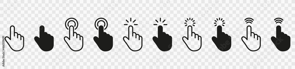 Maus Hand Symbol Transparent Red Mouse Hand Finger Pointer Symbol PNG
