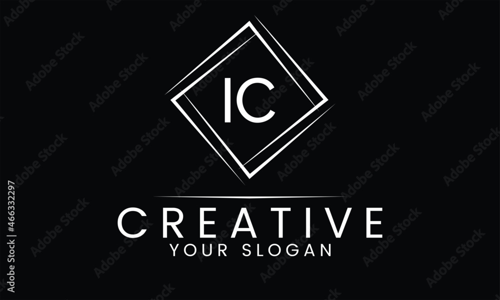 Vetor do Stock: IC Logo Letter design template, Letter ic logo company ...