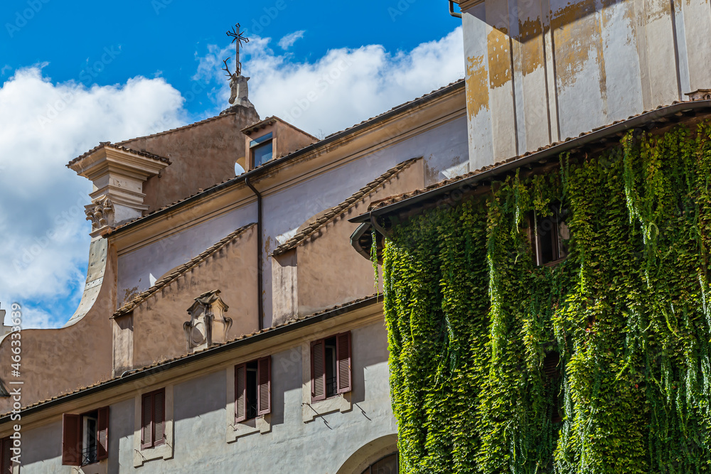 Roma – le facciate di alcuni dei palazzi storici più famosi Stock Photo ...