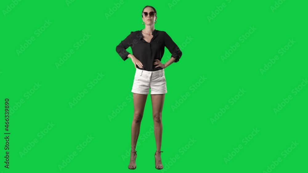 Elegant luxury style young fashion model in summer clothes posing with ...