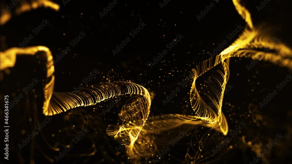 gold particles abstract background with shining golden floor particles ...