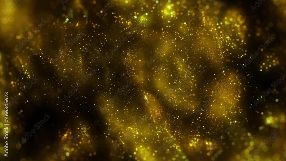 gold particles abstract background with shining golden floor particles ...