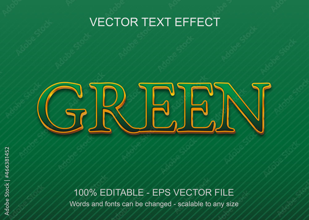 Text effect with green background and pettern in the form of lines and ...