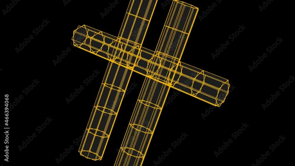 4k abstract rotating yellow rings motion loop animated motion ...