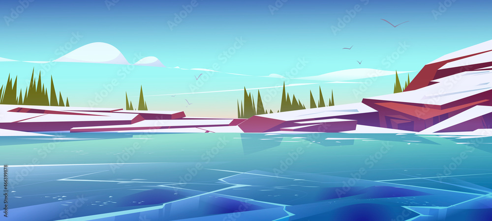 Frozen Pond Background