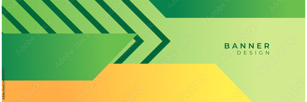 Colorful green banner template. Abstract web banner design. Header ...