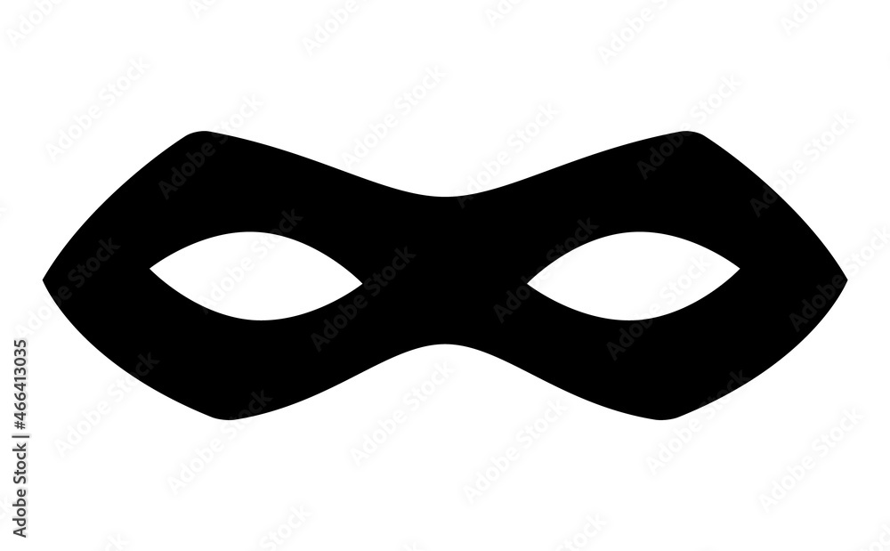 Simple mask to protect secret identity flat vector icon for games and ...