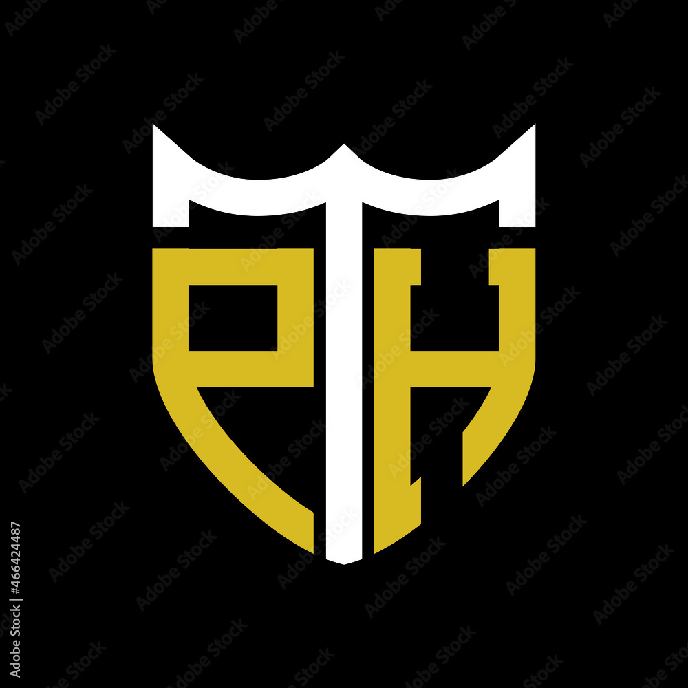 PTH letter logo design on black background.PTH creative initials letter ...
