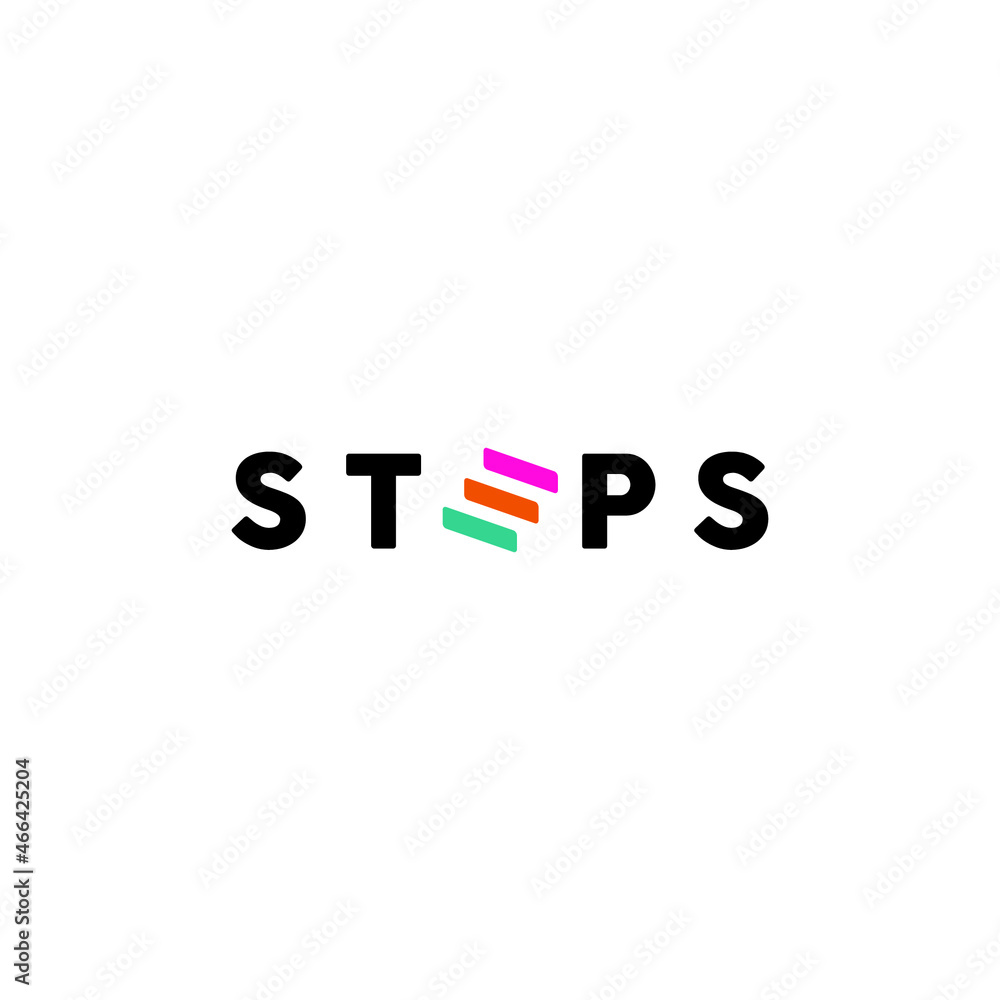 step writing. illustration of writing steps and stair icon Stock Vector ...