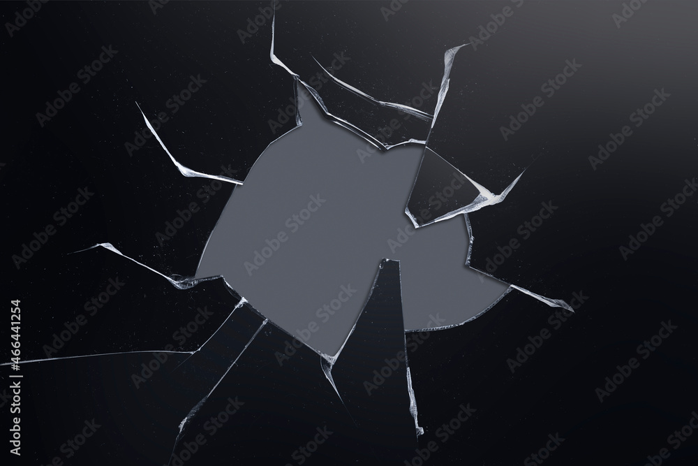 Black background with shattered glass texture Stock Photo | Adobe Stock