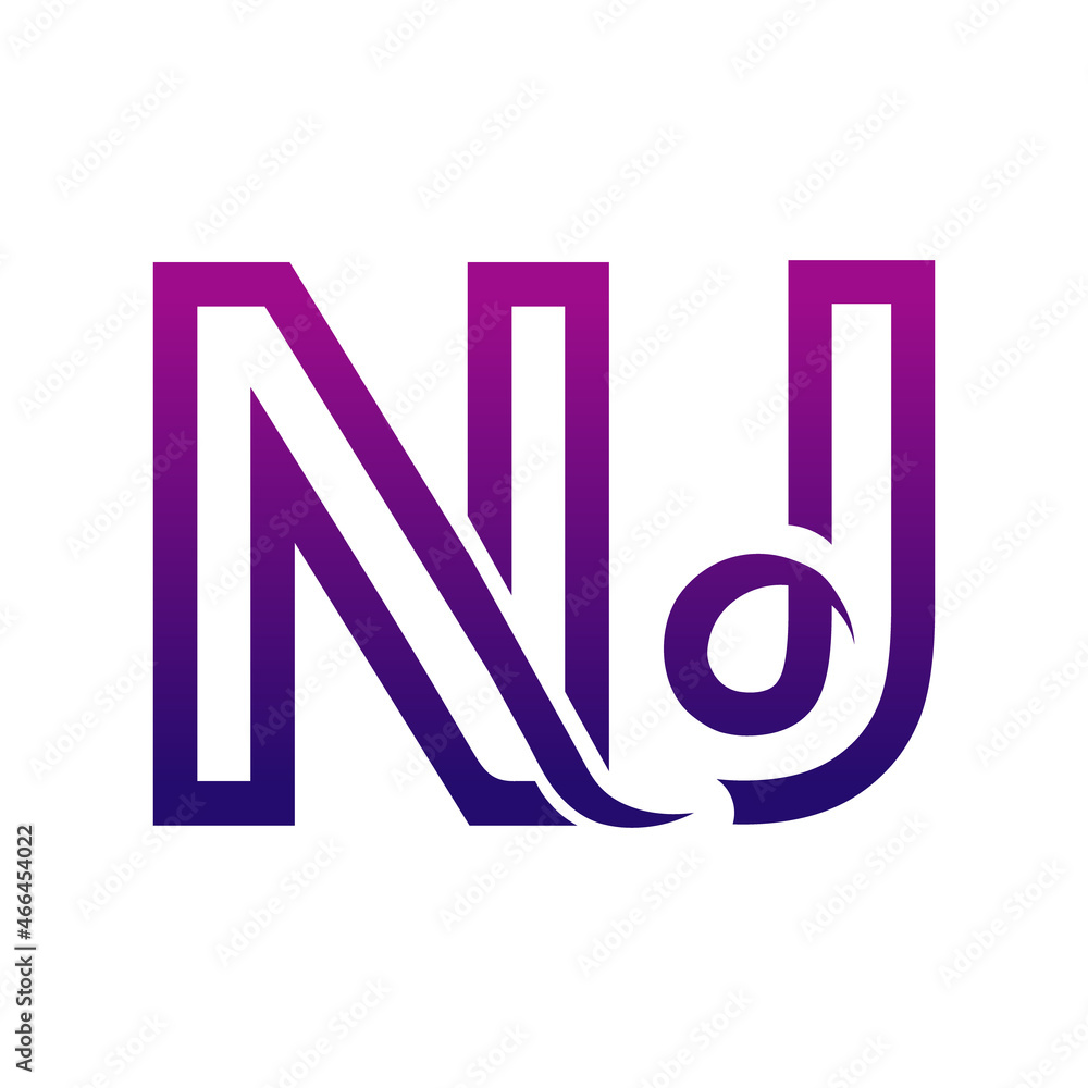 Creative NJ logo icon design Stock Vector | Adobe Stock