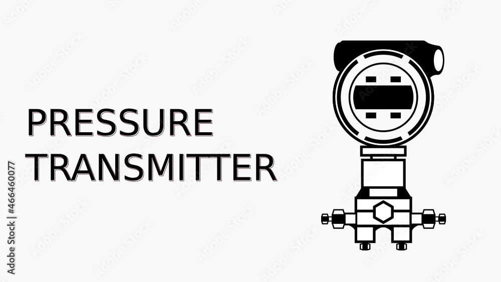 Pressure Transmitter for Pressure Measurement Stock Vector | Adobe Stock