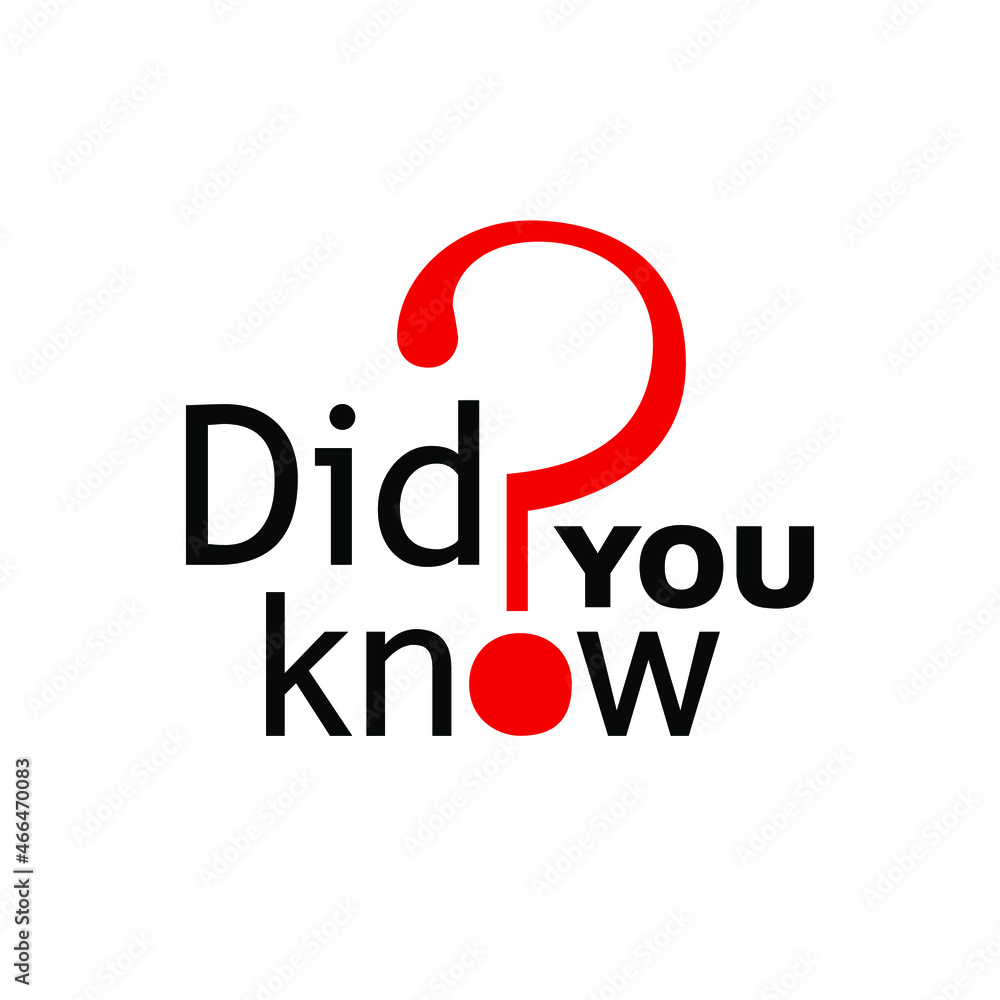 did you know sign on white background Stock Vector | Adobe Stock